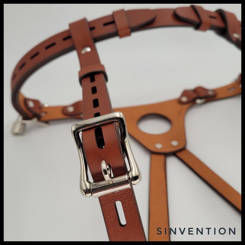 Leather Dildo Strap-On Harness - Heritage Brown