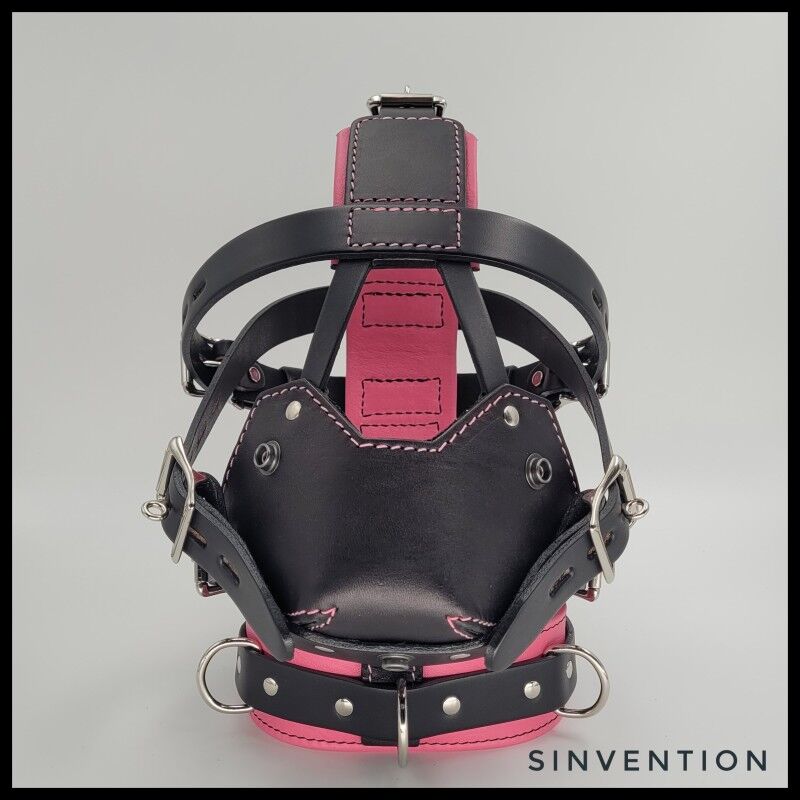 Padded Muzzle in Black & Bright Pink